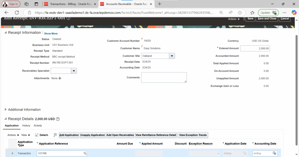 AR Transaction & Credit Memo - FusionERPlabs – Oracle Fusion ERP ...